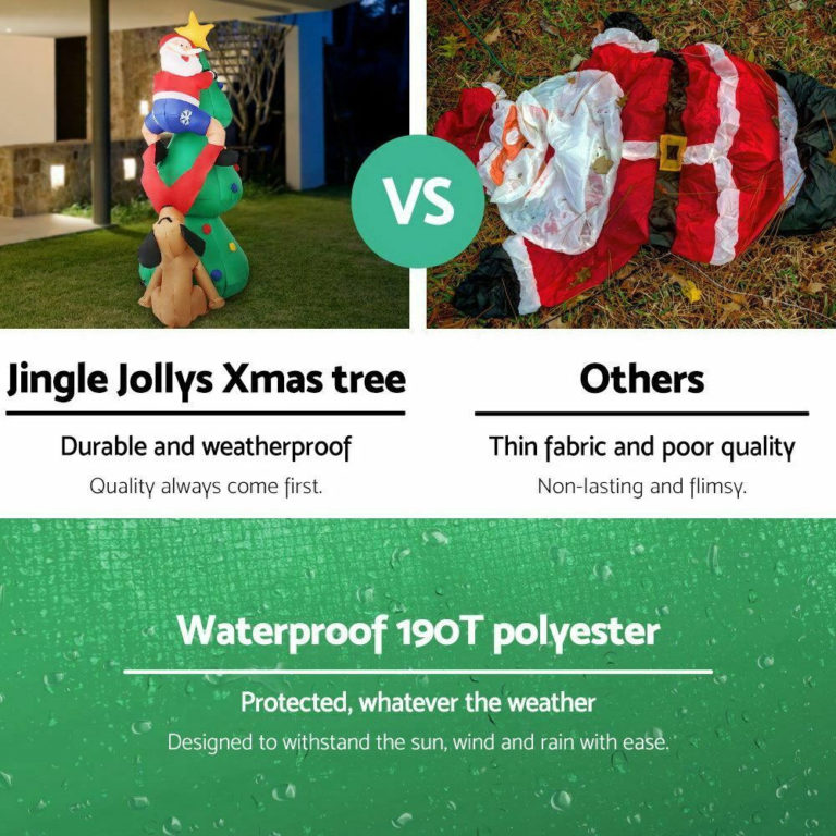 1.8m Dog Biting Santa On Christmas Tree – Airfigs Inflatables