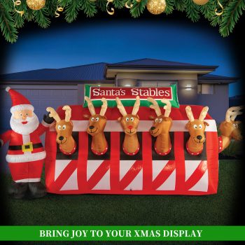 3m Santa’s Stables Christmas Inflatable – Airfigs Inflatables