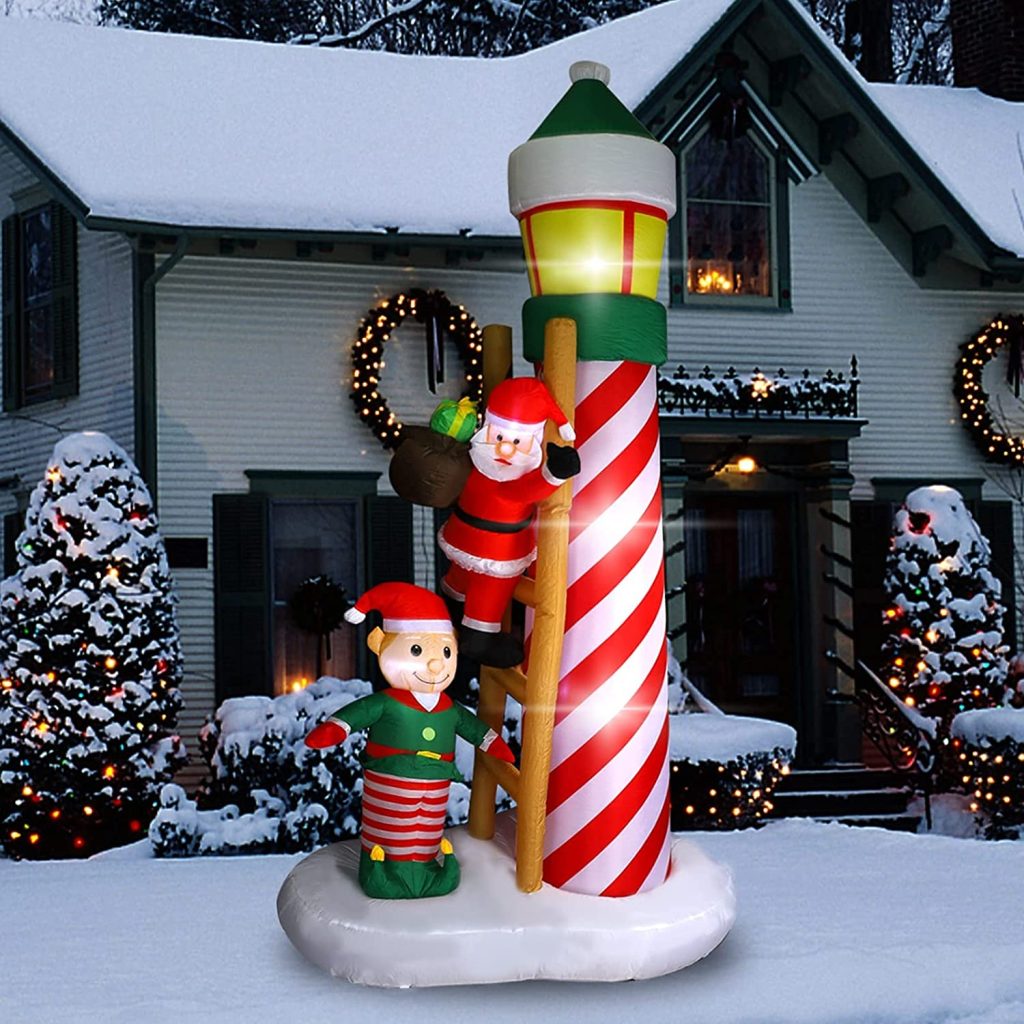 2.4m North Pole Lighthouse Santa – Airfigs Inflatables