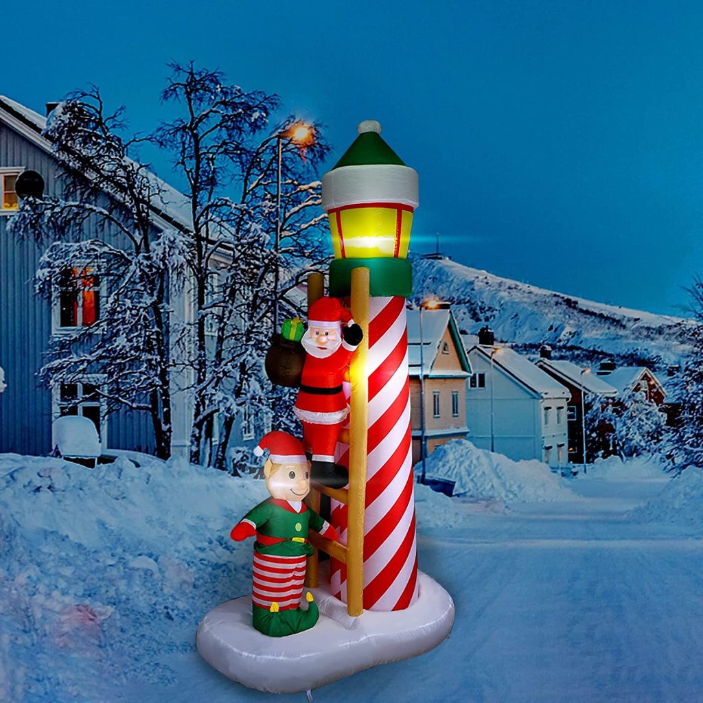 2.4m North Pole Lighthouse Santa – Airfigs Inflatables
