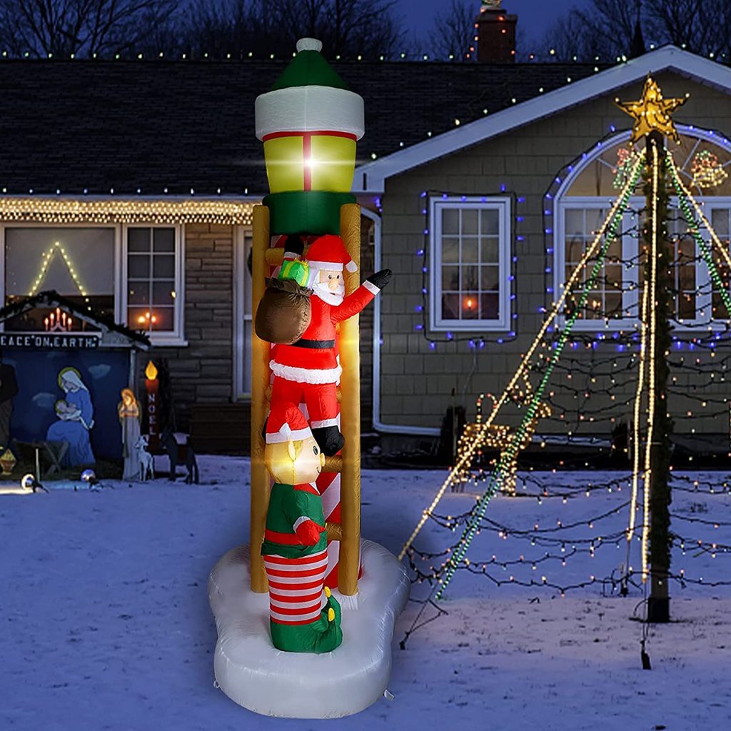 2.4m North Pole Lighthouse Santa – Airfigs Inflatables