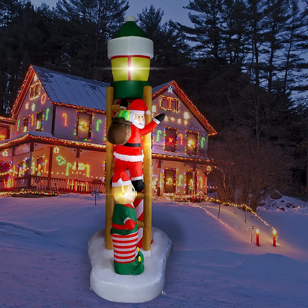 2.4m North Pole Lighthouse Santa – Airfigs Inflatables