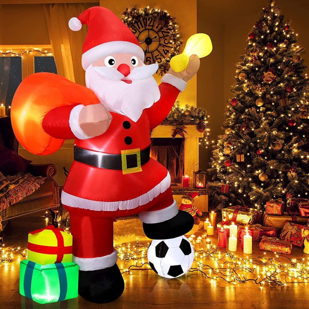 1.8m World Cup Santa with Gifts Sack Christmas Inflatable – Airfigs ...