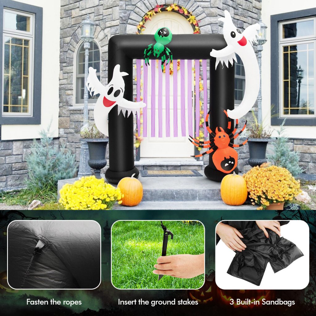 2.3m Halloween Ghost Spider Archway Inflatable – Airfigs Inflatables