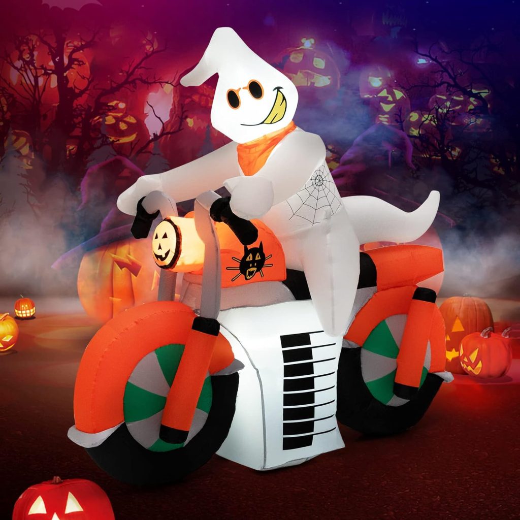 1.5m Ghost Riding on Motor Bike Halloween Inflatable – Airfigs Inflatables