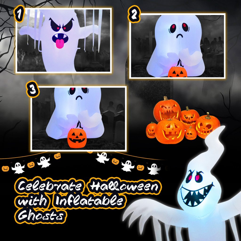 3.1m Stacked Ghosts Halloween Inflatable w/ RGB Lights – Airfigs ...