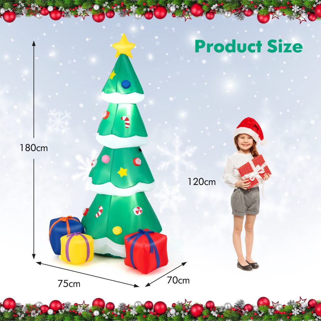 1.8m Christmas Inflatable Tree with Gifts – Airfigs Inflatables