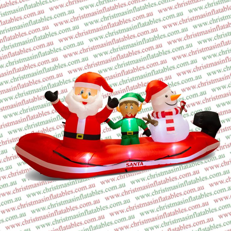 2.65m Santa Rafting with Friends Christmas Inflatable – Airfigs Inflatables
