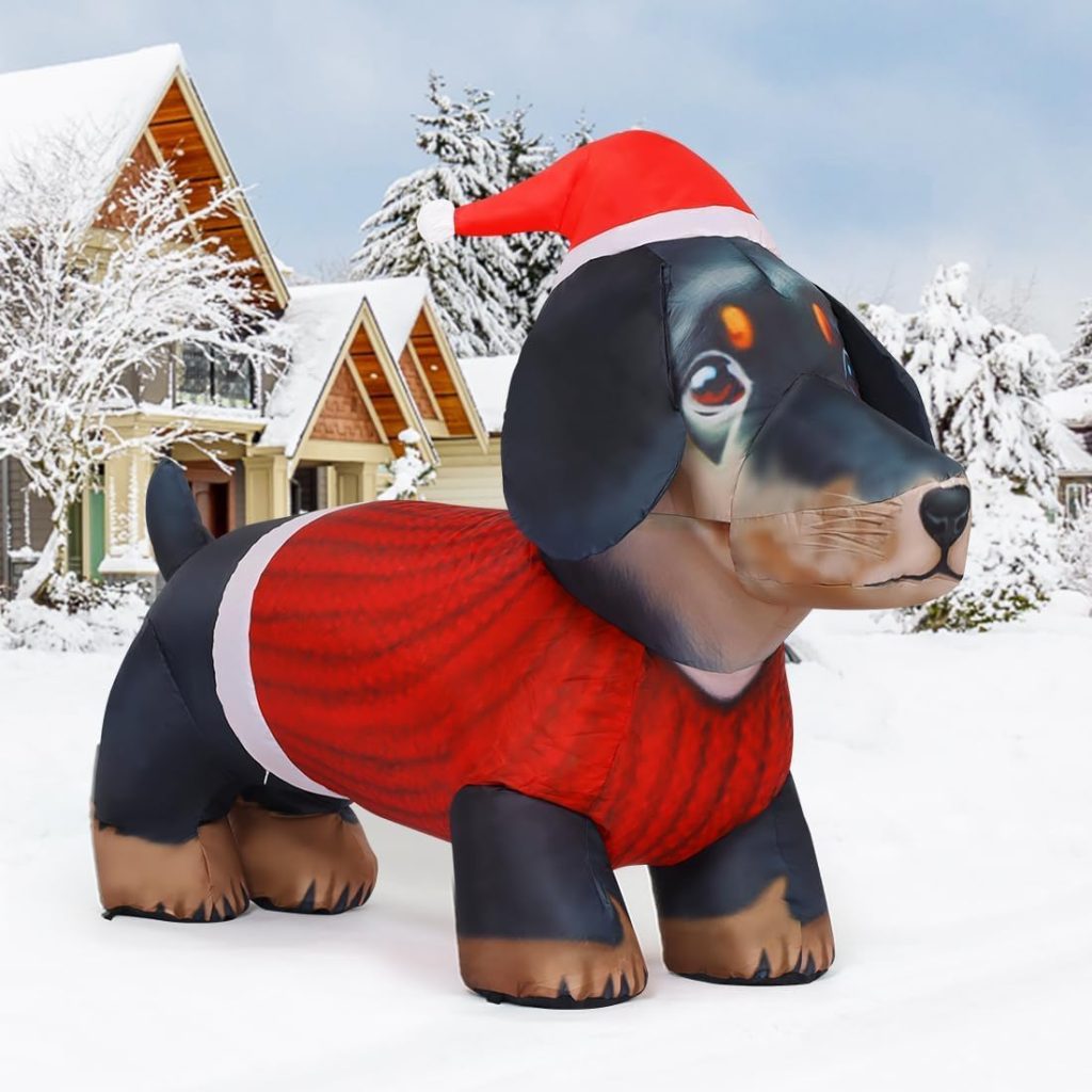 1.3m Dachshund Dog Christmas Inflatable – Airfigs Inflatables