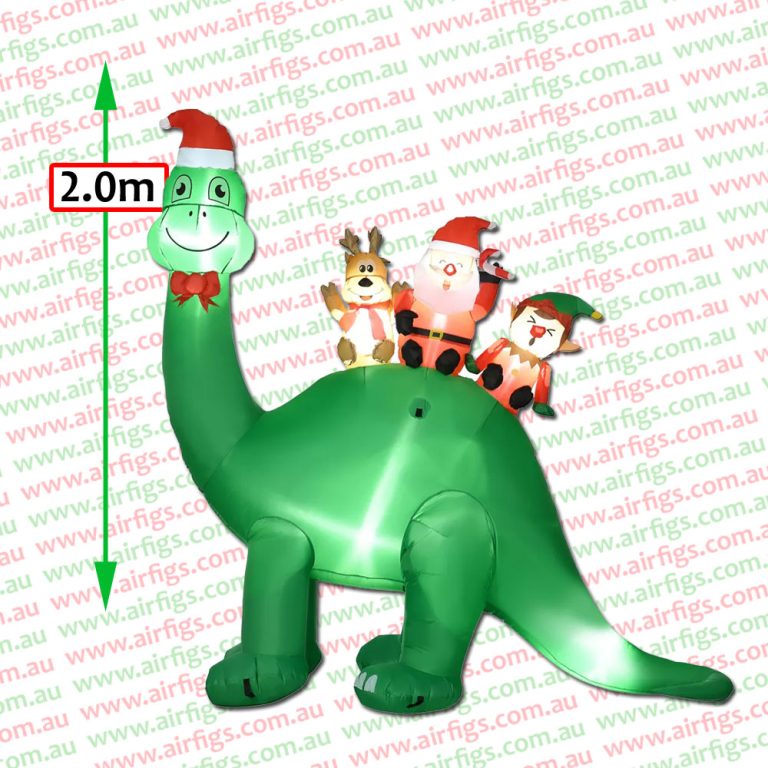 2m Dinosaur Taxi Christmas Inflatable – Airfigs Inflatables