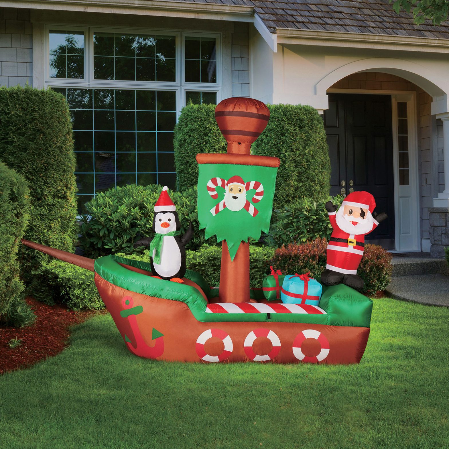 2.1m Santa’s Pirate Ship Christmas Inflatable – Airfigs Inflatables