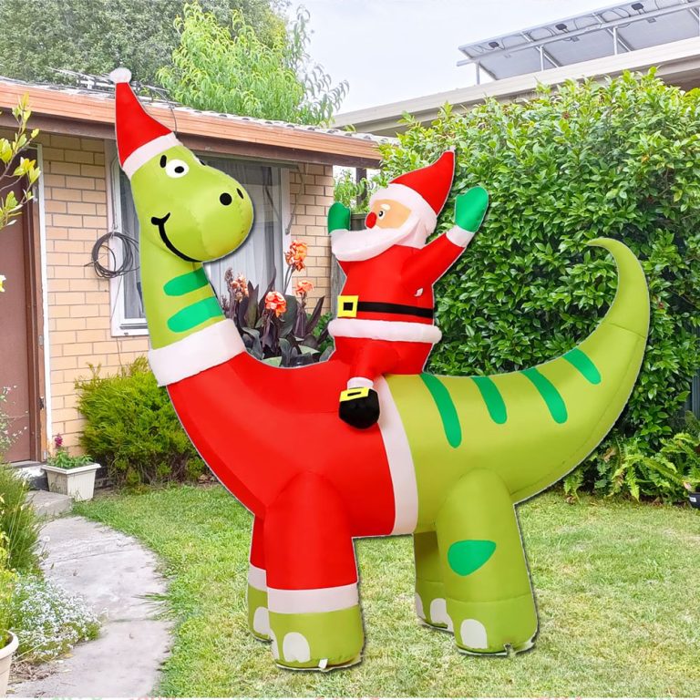 1.8m Santa Claus Riding A Dinosaur Christmas Inflatable – Airfigs ...
