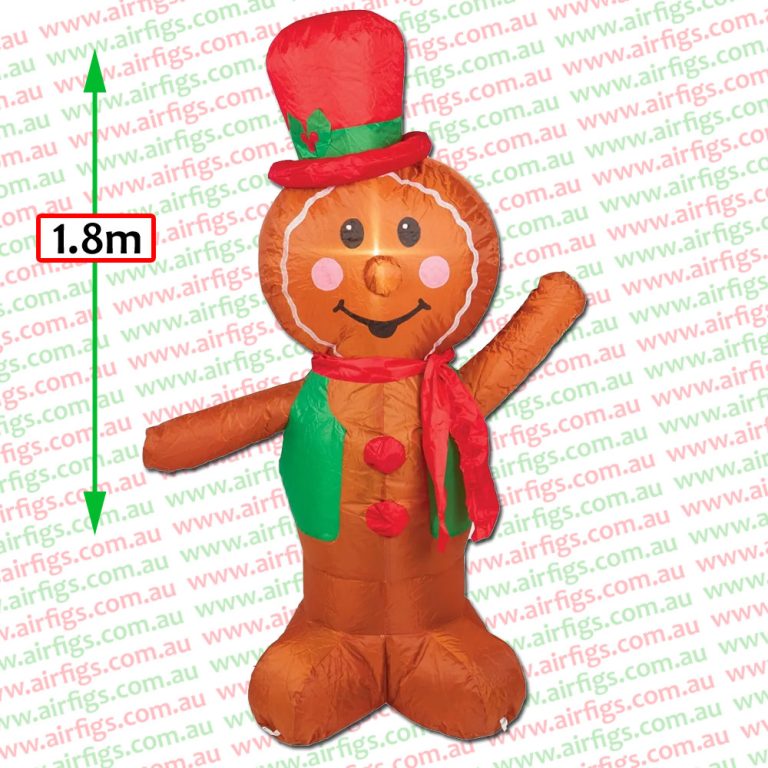 1.8m Top Hat Gingerbread Christmas Inflatable – Airfigs Inflatables