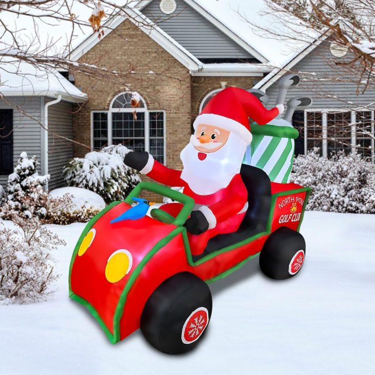 1.8m North Pole Golf Club Santa Cart Christmas Inflatable – Airfigs ...