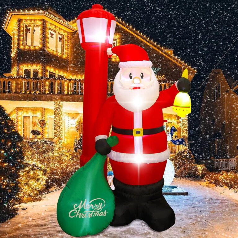 2.1m Street Light Jingle Bells Santa Christmas Inflatable – Airfigs ...