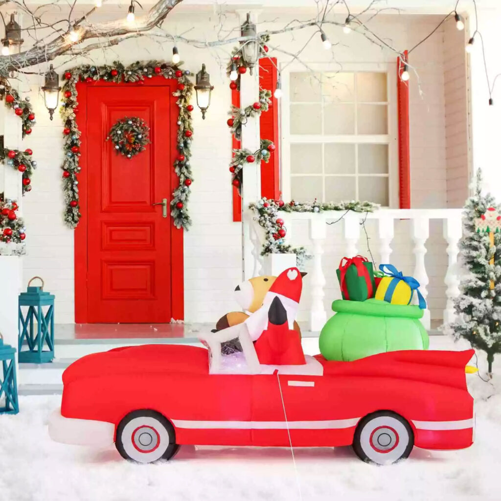 2.3m Santa Claus Car Delivery Christmas Inflatable – Airfigs Inflatables