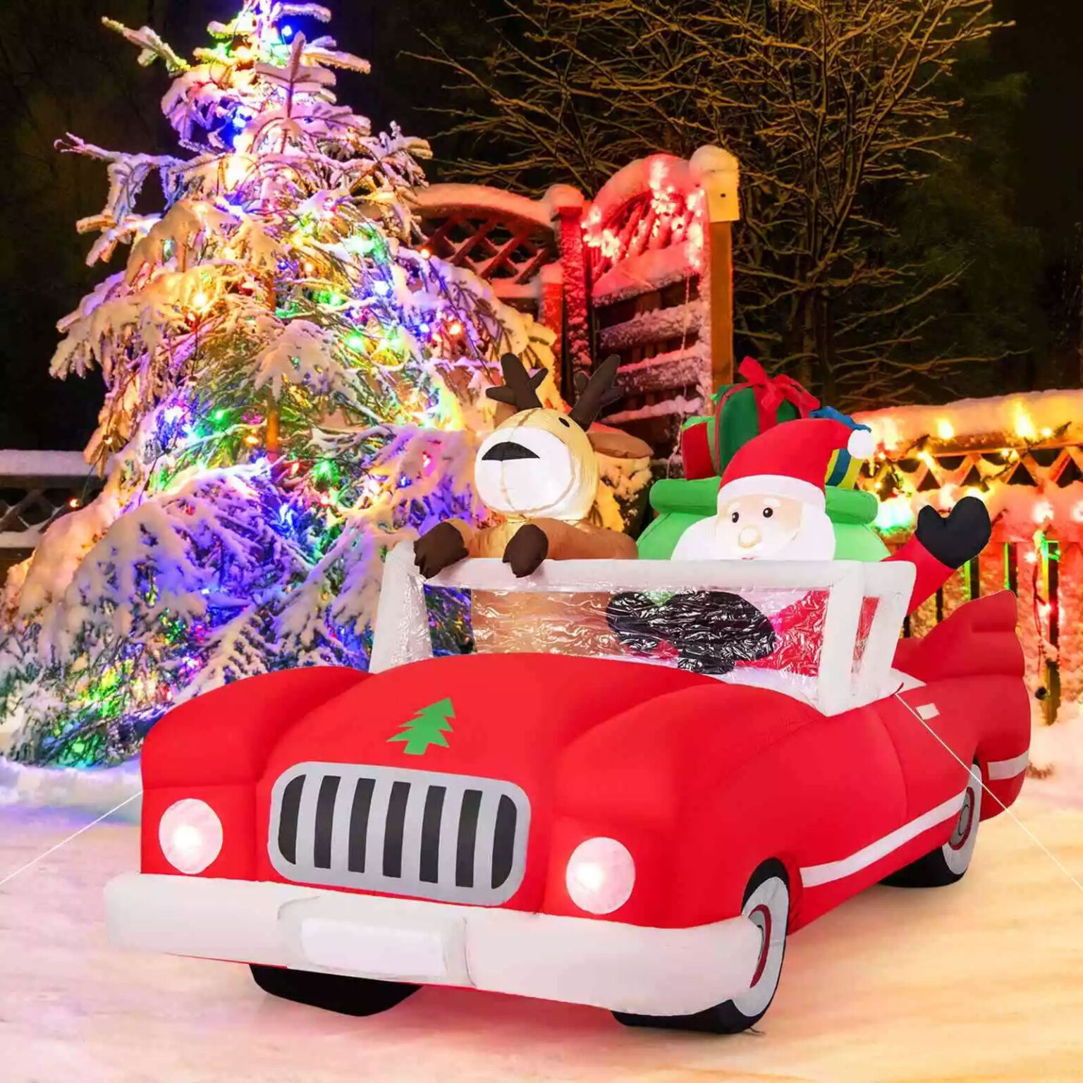2.3m Santa Claus Car Delivery Christmas Inflatable – Airfigs Inflatables
