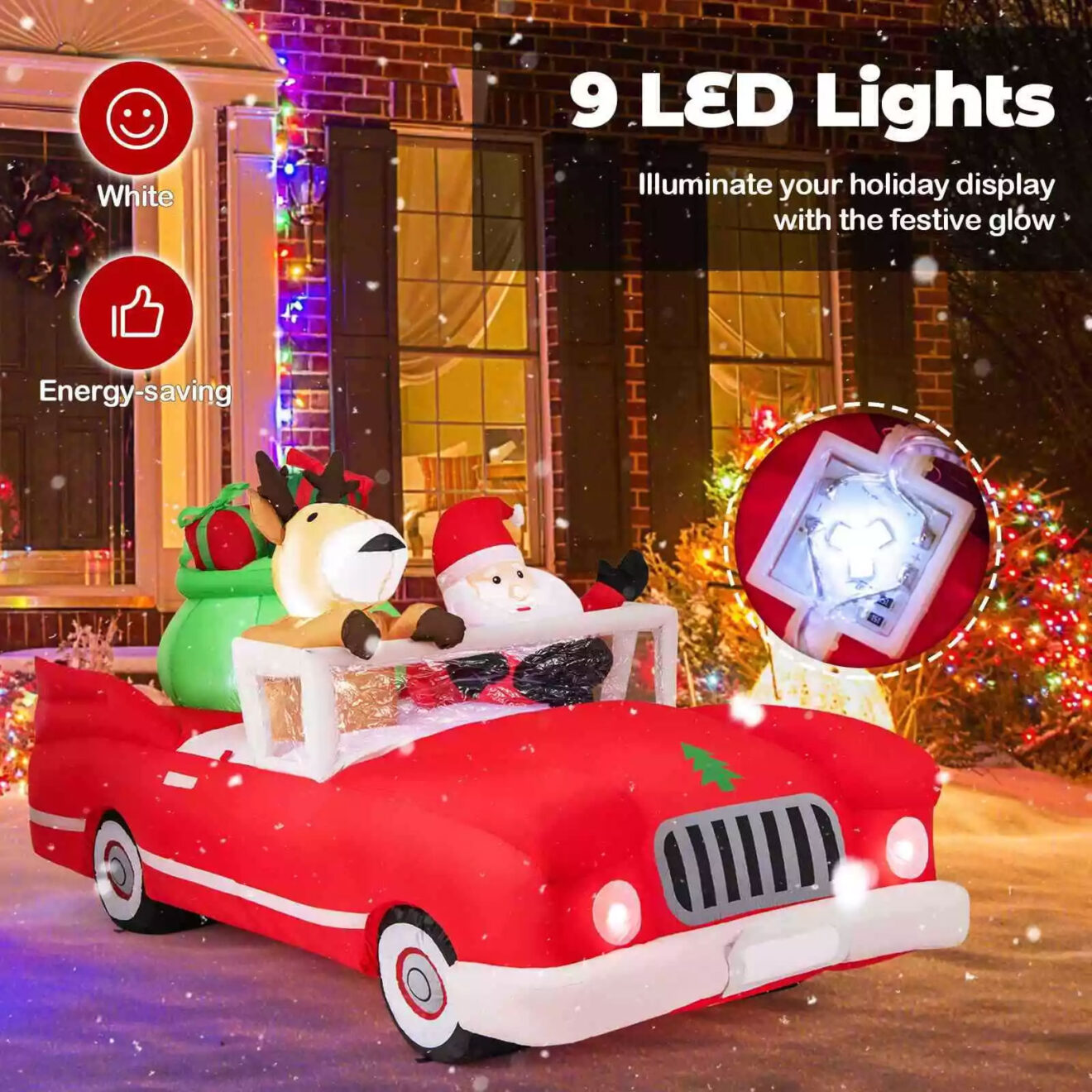 2.3m Santa Claus Car Delivery Christmas Inflatable – Airfigs Inflatables