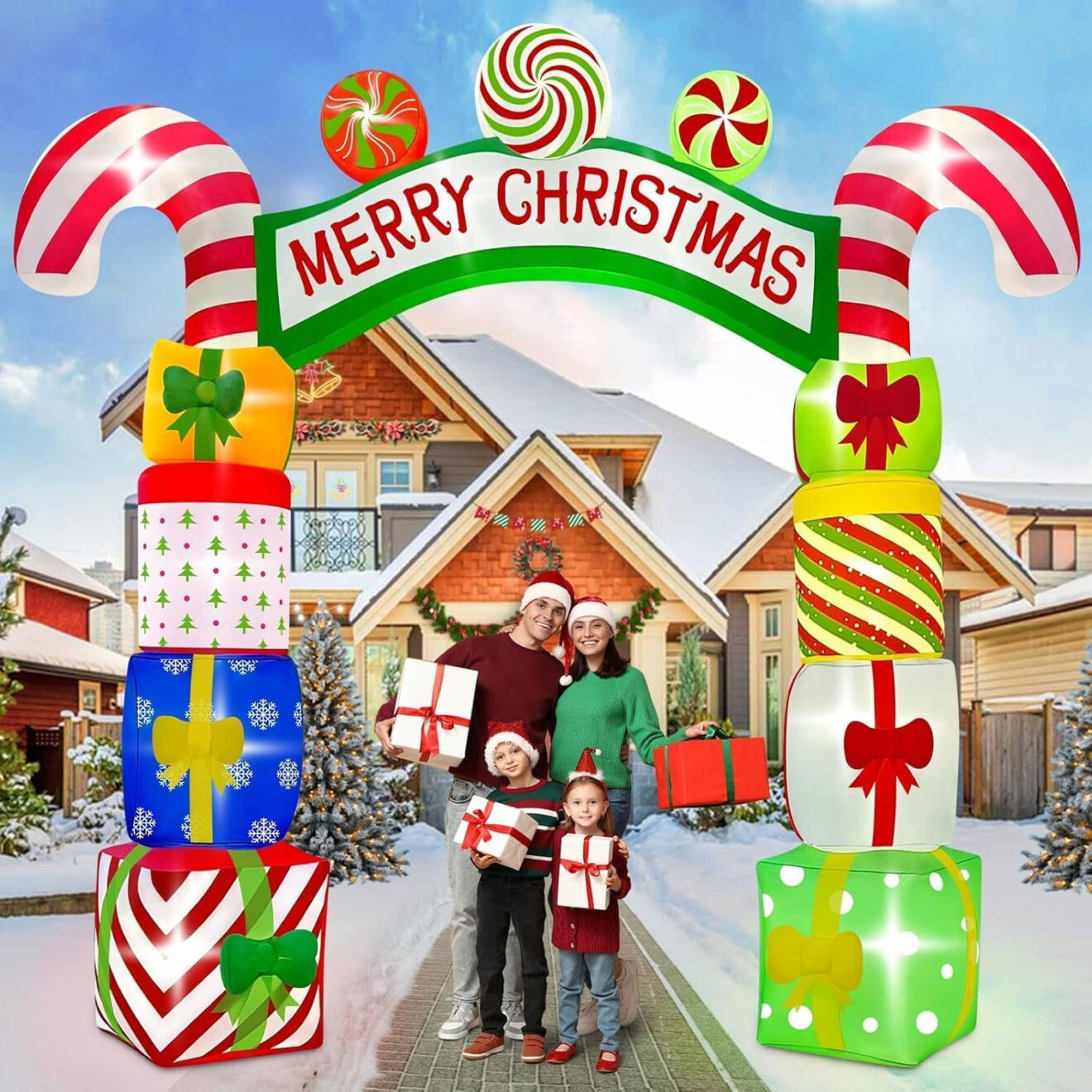 3m Gift Box Archway Christmas Inflatable – Airfigs Inflatables